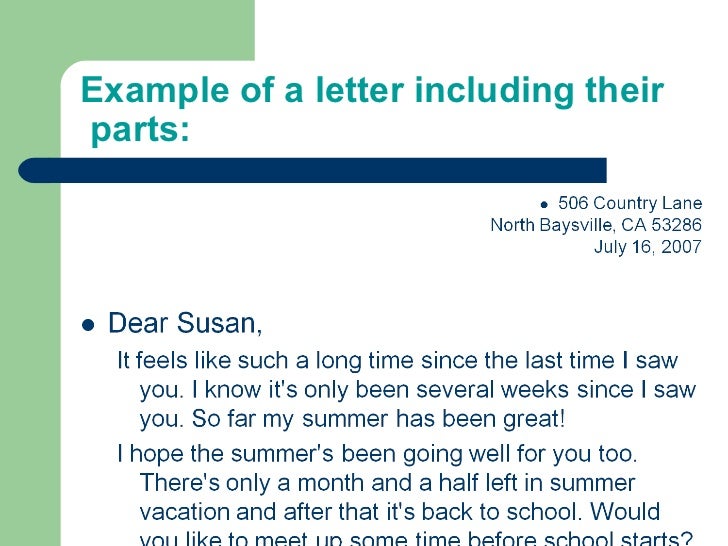 5 parts of the Letter