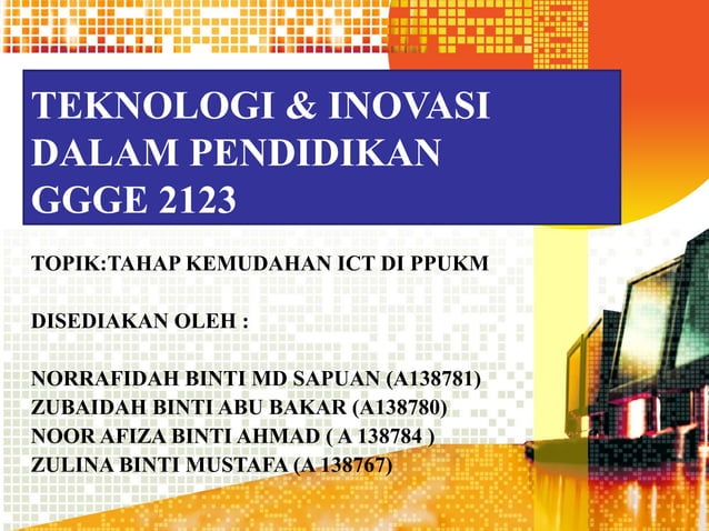 TAHAP KEMUDAHAN ICT DI PPUKM ppt | PPT