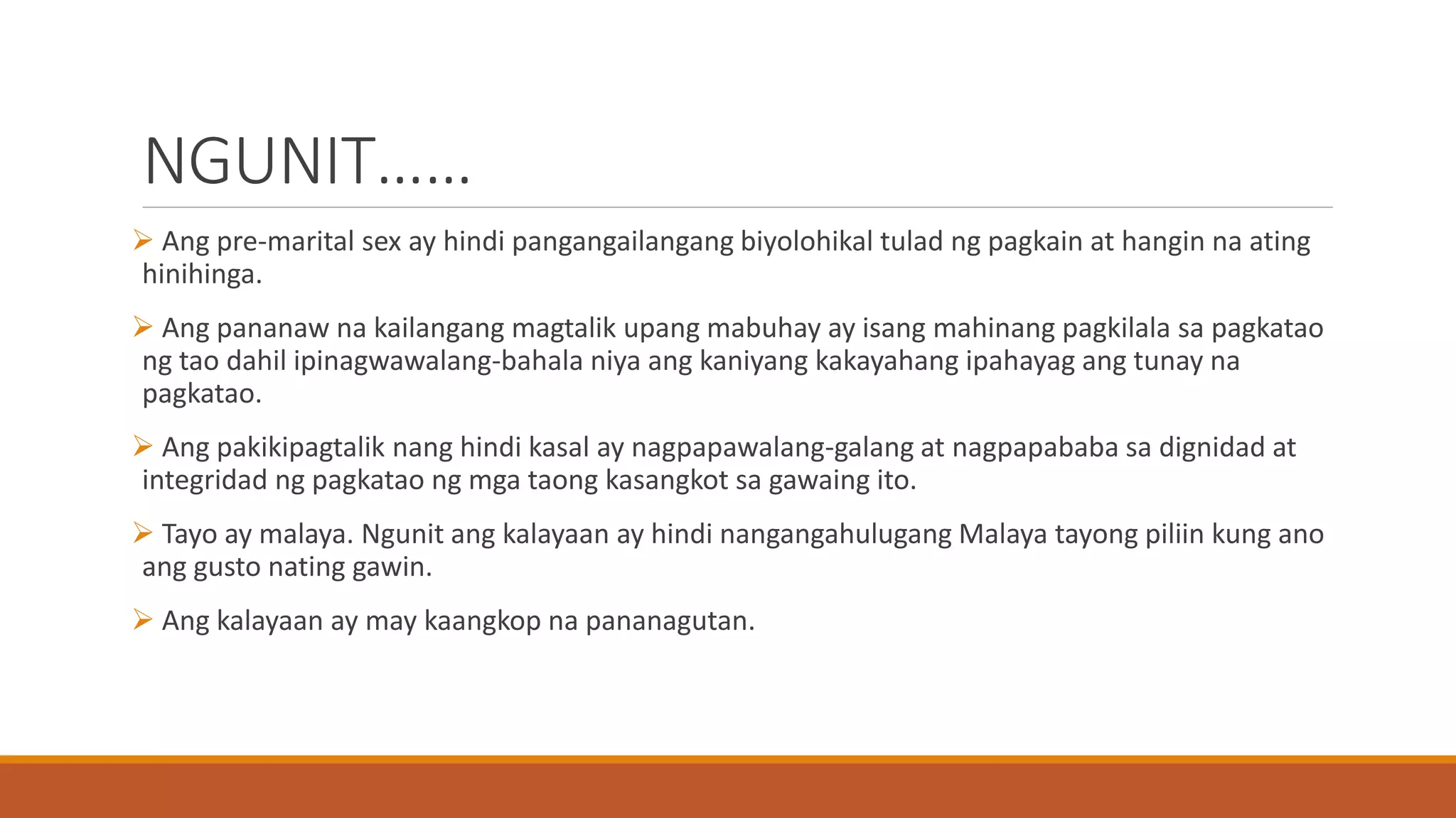 Isyung Moral: seksuwalidan- Ikaapat na Markahan | PPTX
