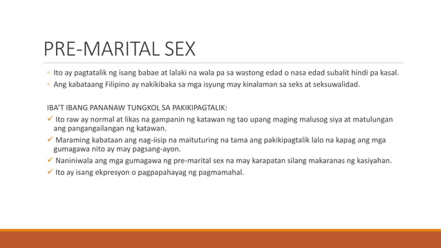 Isyung Moral: seksuwalidan- Ikaapat na Markahan | PPTX