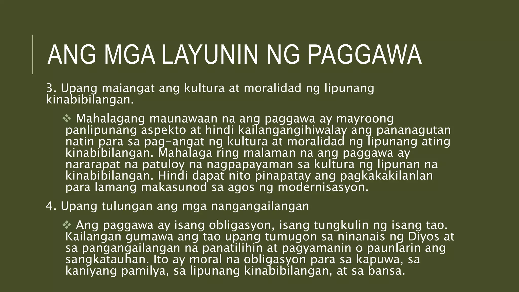 Modyul 7:Ang Paggawa Bilang Paglilingkod at pagtataguyod ng dignidad ng tao.pptx
