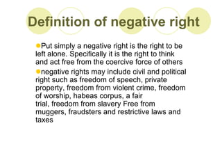 Positive and negative right | PPTX