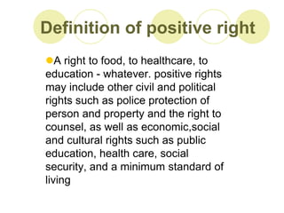 Positive and negative right | PPT