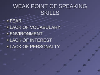 Powerpoint etm speaking skills | PPT