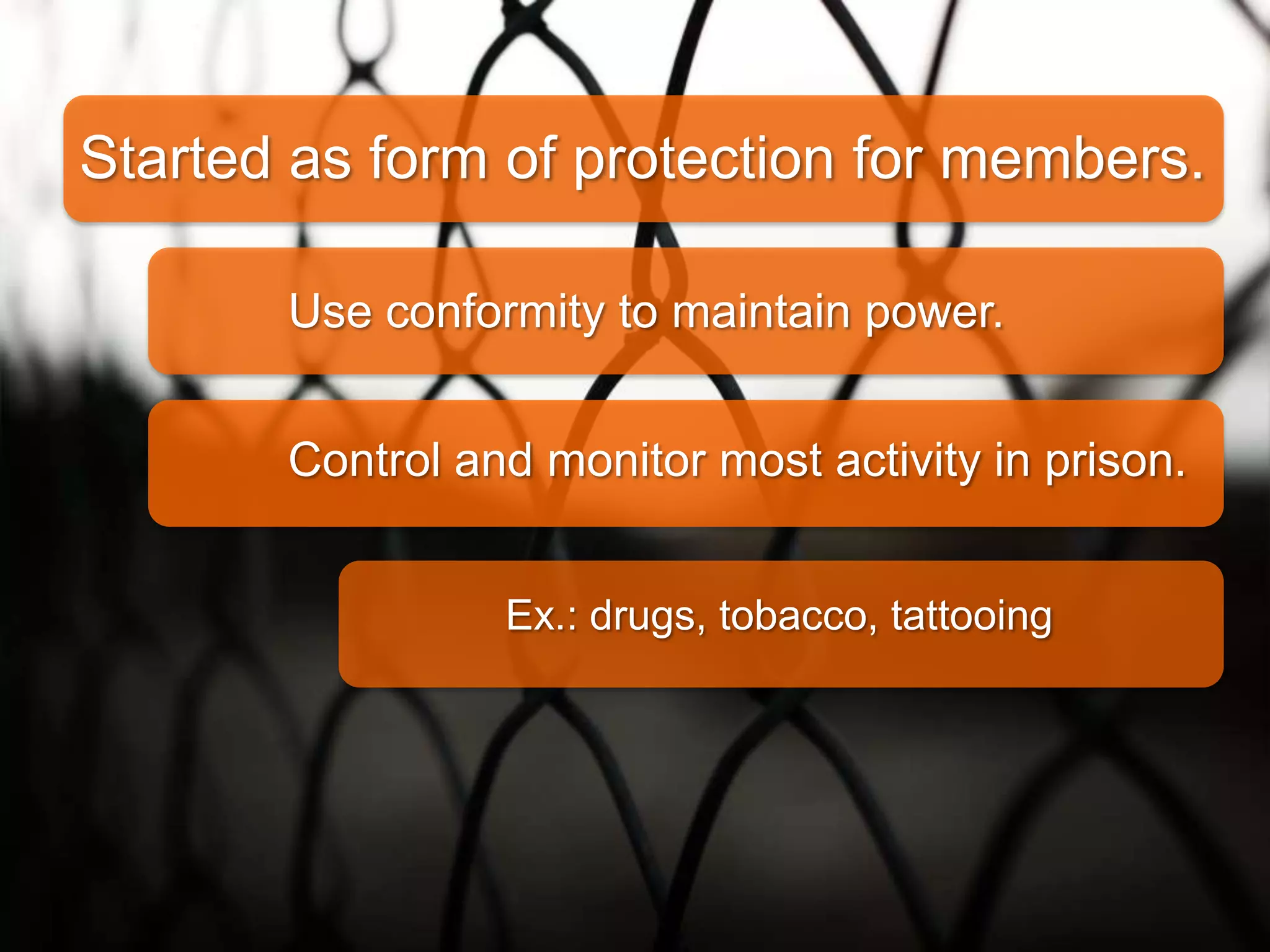 Prison Gangs for Small Group Communication | PPTX