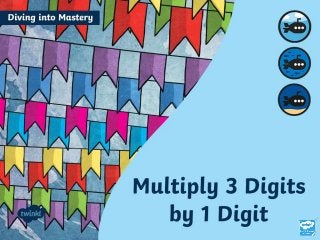 Powerpoint explanation multiply 3 digits by 1 digit