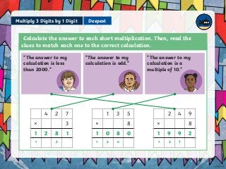 Powerpoint explanation multiply 3 digits by 1 digit