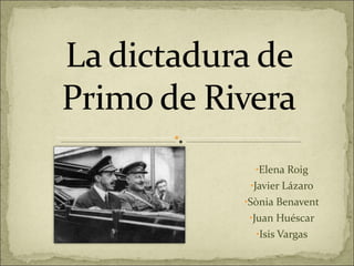 La dictadura de Primo de Rivera | PPT