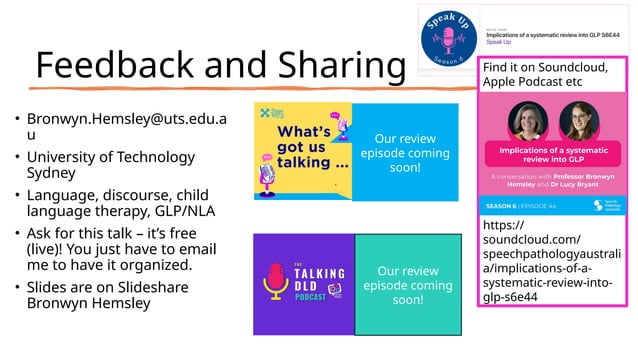 Systematic Review of GLP and NLA at ASHA 2024 Hemsley Beals Shane and ...