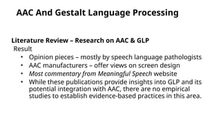 Systematic Review of GLP and NLA at ASHA 2024 Hemsley Beals Shane and ...