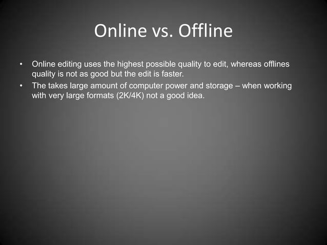 The Technology of Editing | PPTX