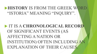 Powerpoint final(history) | PPT