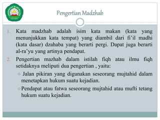 PPT fiqh (sejarah pembentukan empat mahzab dalam fiqh) Kelompok 5 | PPTX