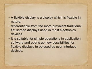 Flexible Displays | PPTX