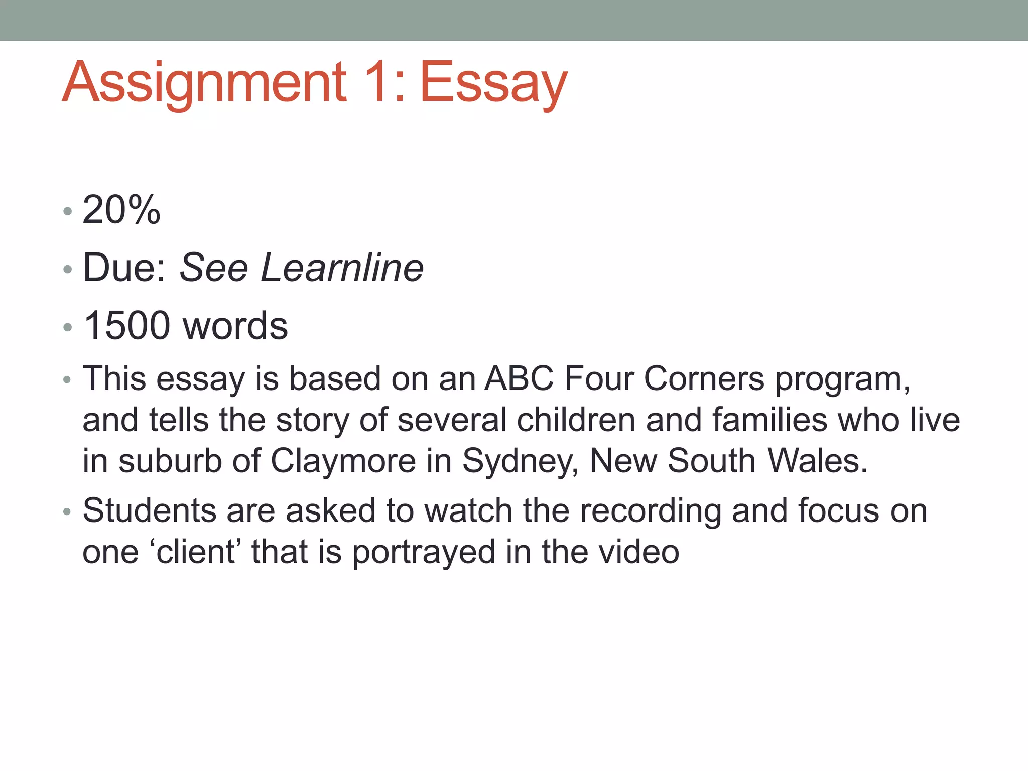 Power point for assignments swk103(1) | PPTX