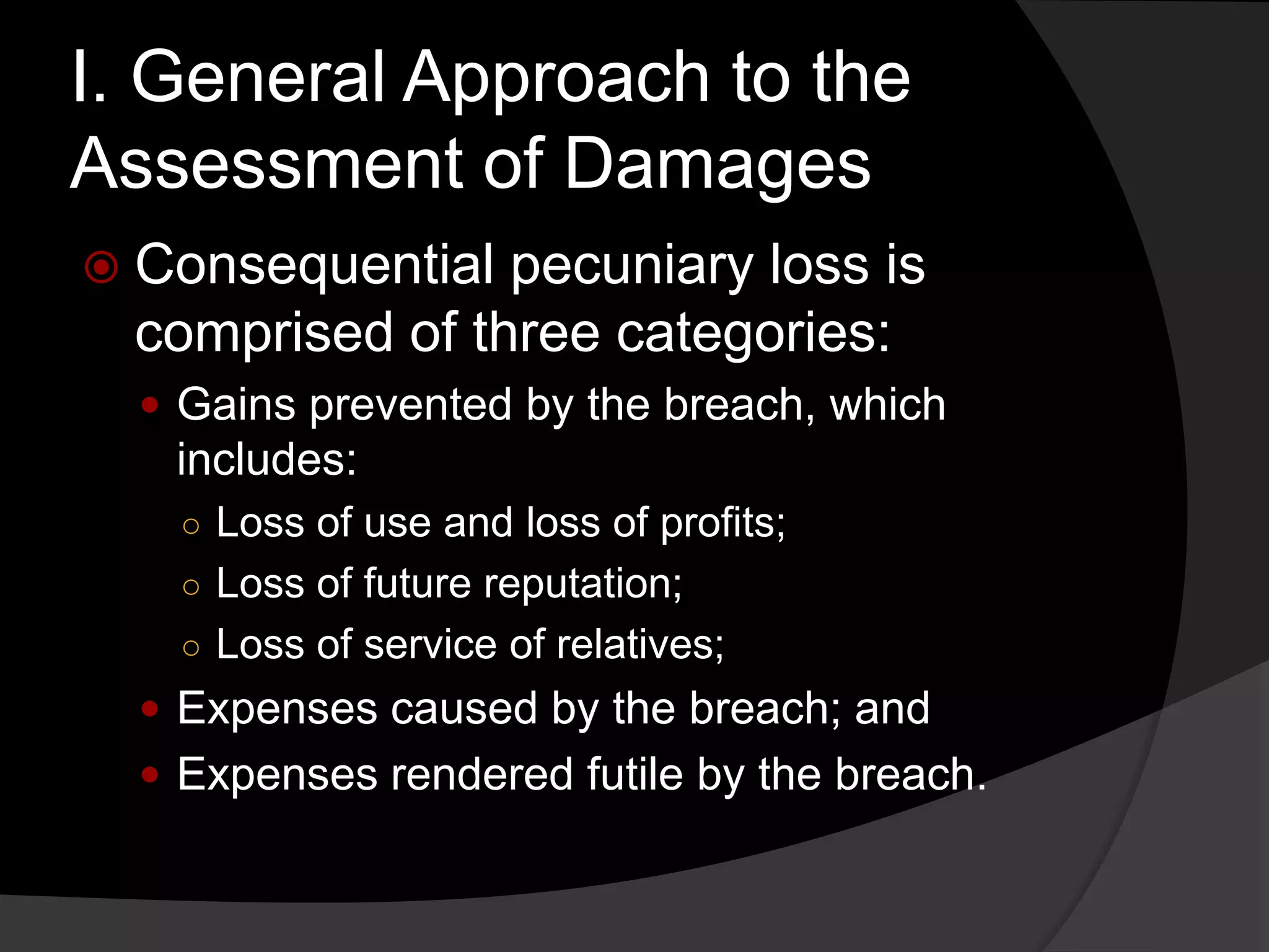 Power Point for Contract Damages | PPTX