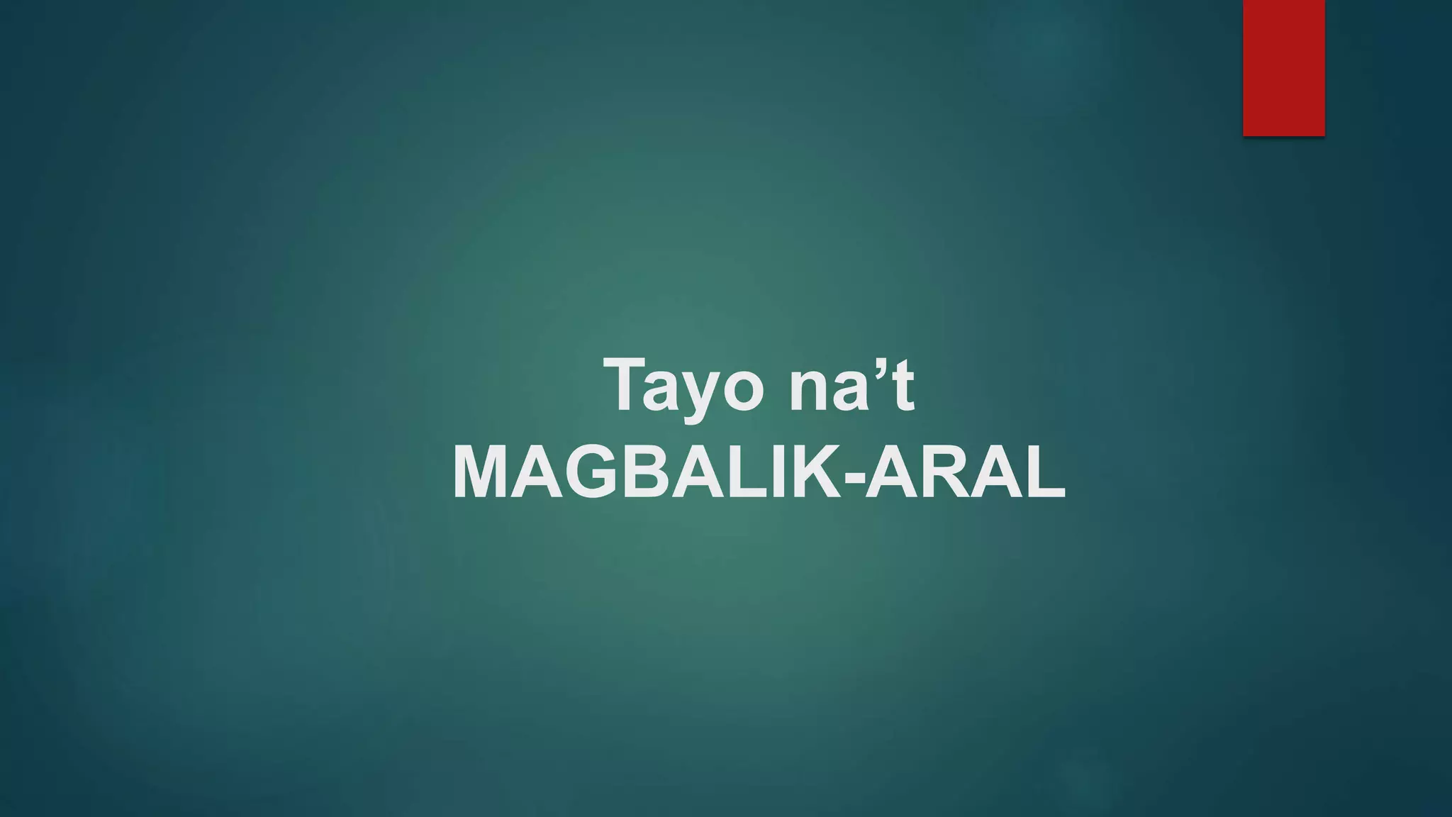 POWERPOINT FOR DEMO ARAL PAN | PPTX