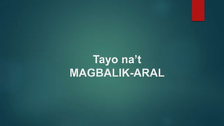 POWERPOINT FOR DEMO ARAL PAN | PPTX