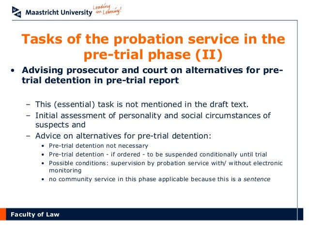 Key tasks of a modern Probation Service