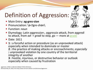 Aggression: Learned or Inherited? | PPT
