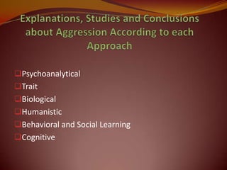 Aggression: Learned or Inherited? | PPT