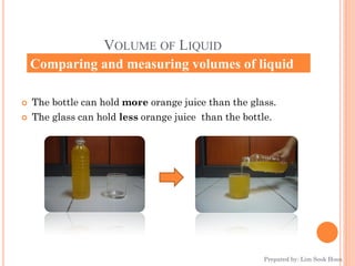 Power Point For Teaching Aids Comparing And Measuring Volumes Of Liquid ...