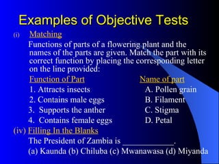Power point for the techniques for constructing exam items | PPT