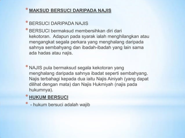 PENDIDIKAN ISLAM TAHUN 4 - BERSUCI DARIPADA NAJIS | PPTX