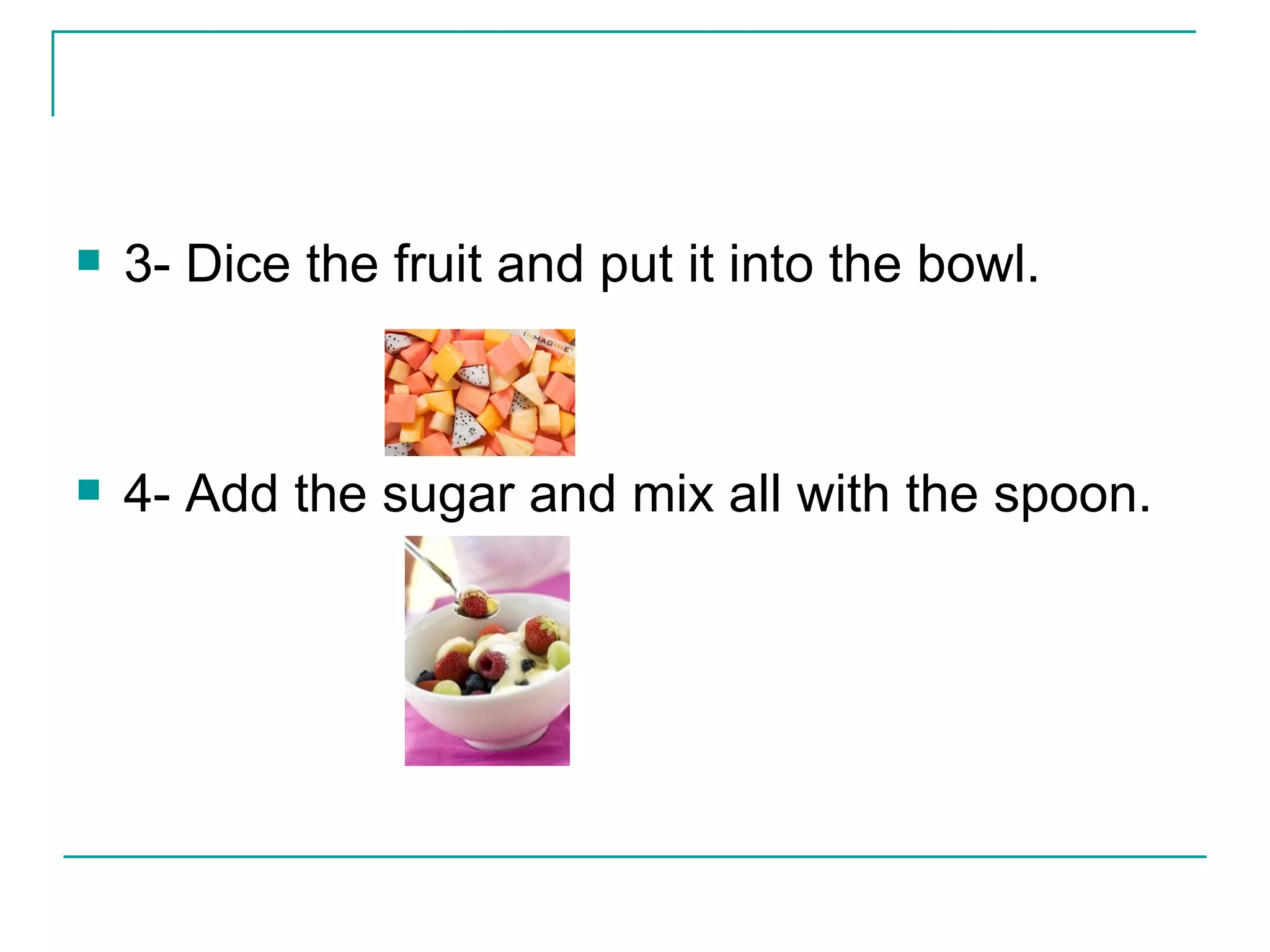 Power point, fruit salad receipe | PPT