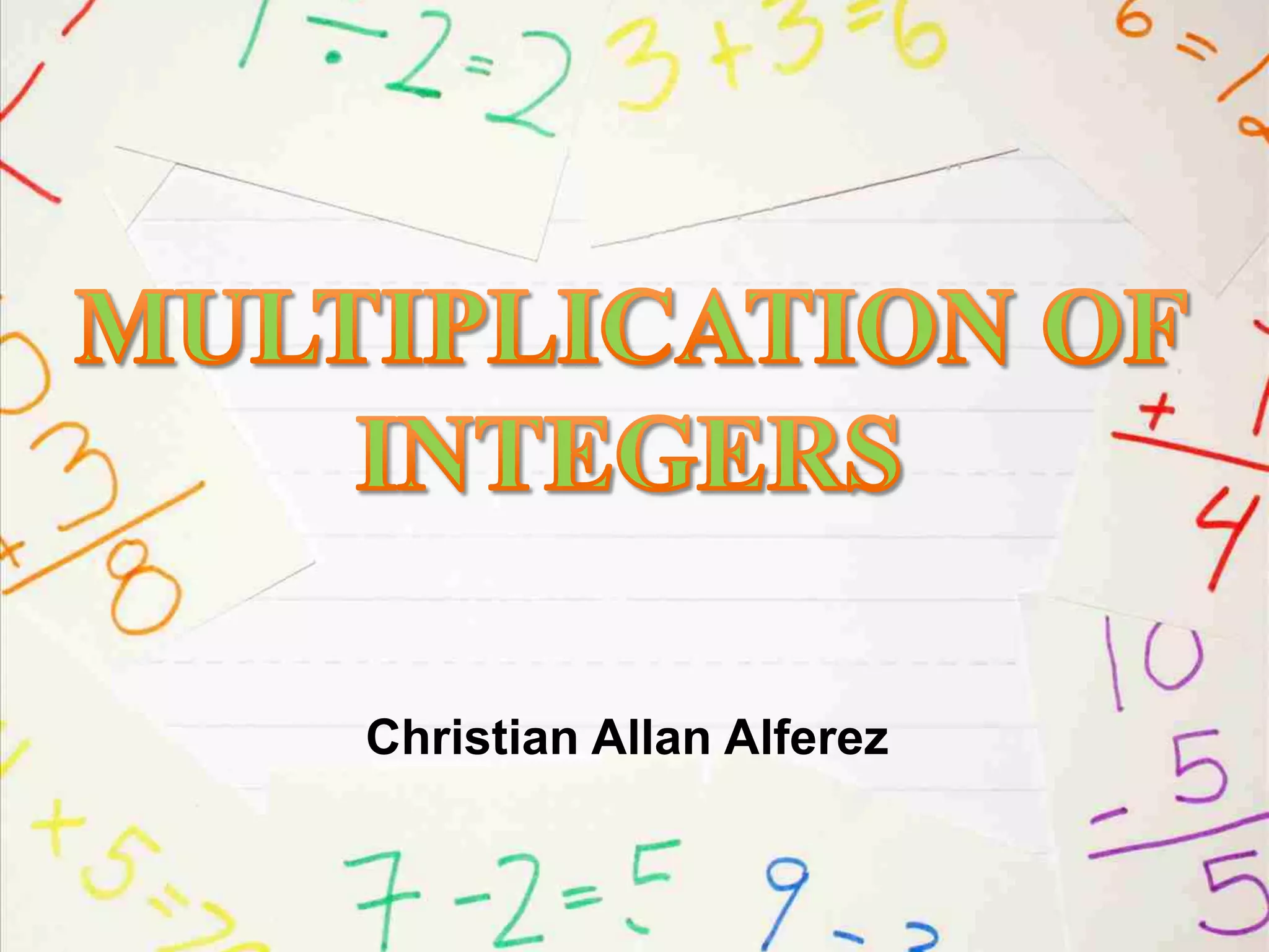 Powerpoint on K-12 Mathematics Grade 7 Q1 (Fundamental Operations of Integers - Multiplication ...