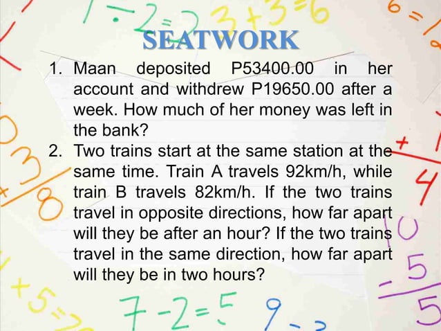 Powerpoint on K-12 Mathematics Grade 7 Q1 (Fundamental Operations of ...