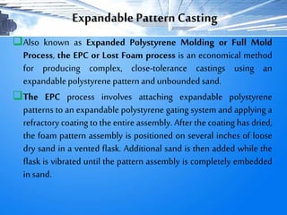 Expandable Pattern Casting and Plaster Mold Casting | PPT