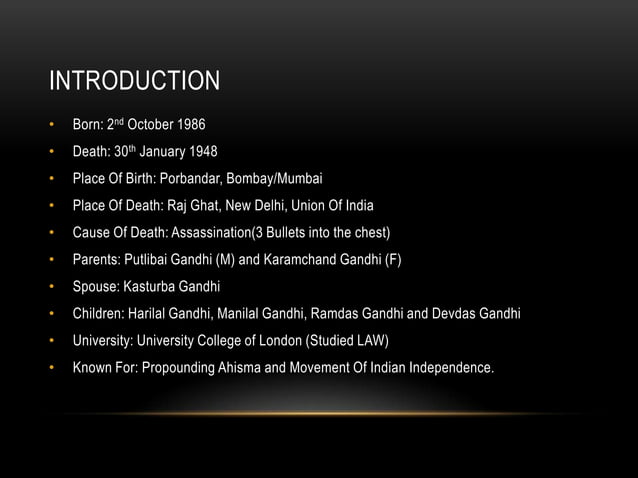 MOHANDAS KARAMCHAND GANDHI | PPTX | Hinduism | Religion & Spirituality