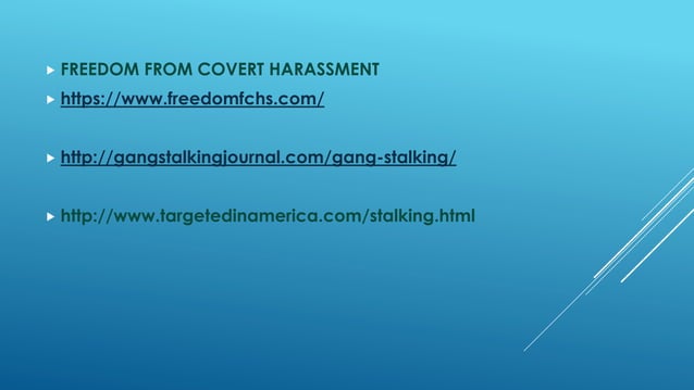 Gangstalking Ppt | PPTX