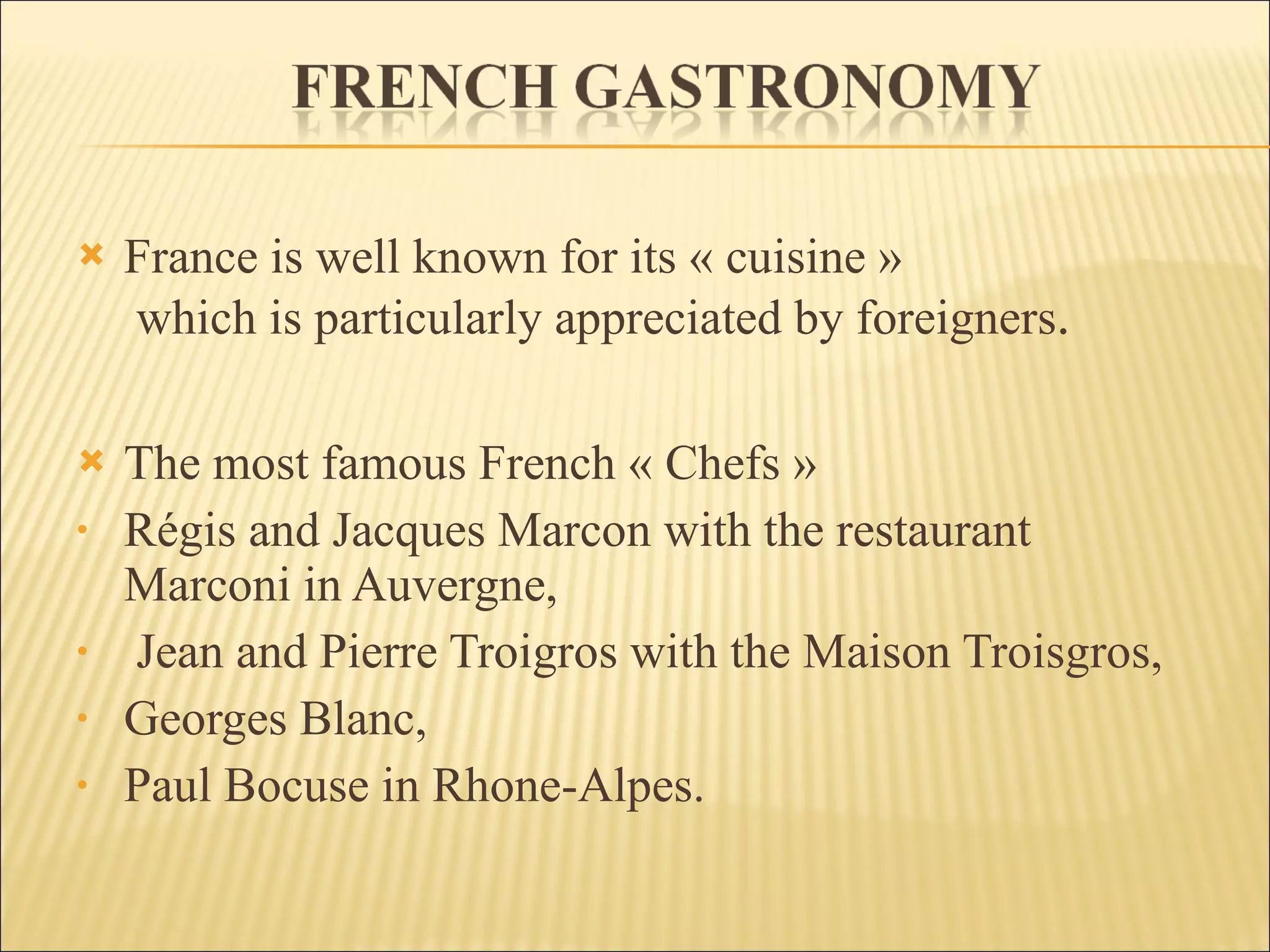 Powerpoint gastronomie et vin | PPT