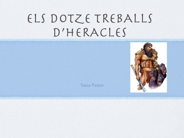 Els 12 treballs d'Heracles | PPT