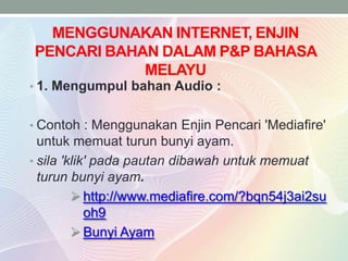 MENGGUNAKAN INTERNET, ENJIN PENCARI BAHAN DALAM PENGAJARAN DAN ...