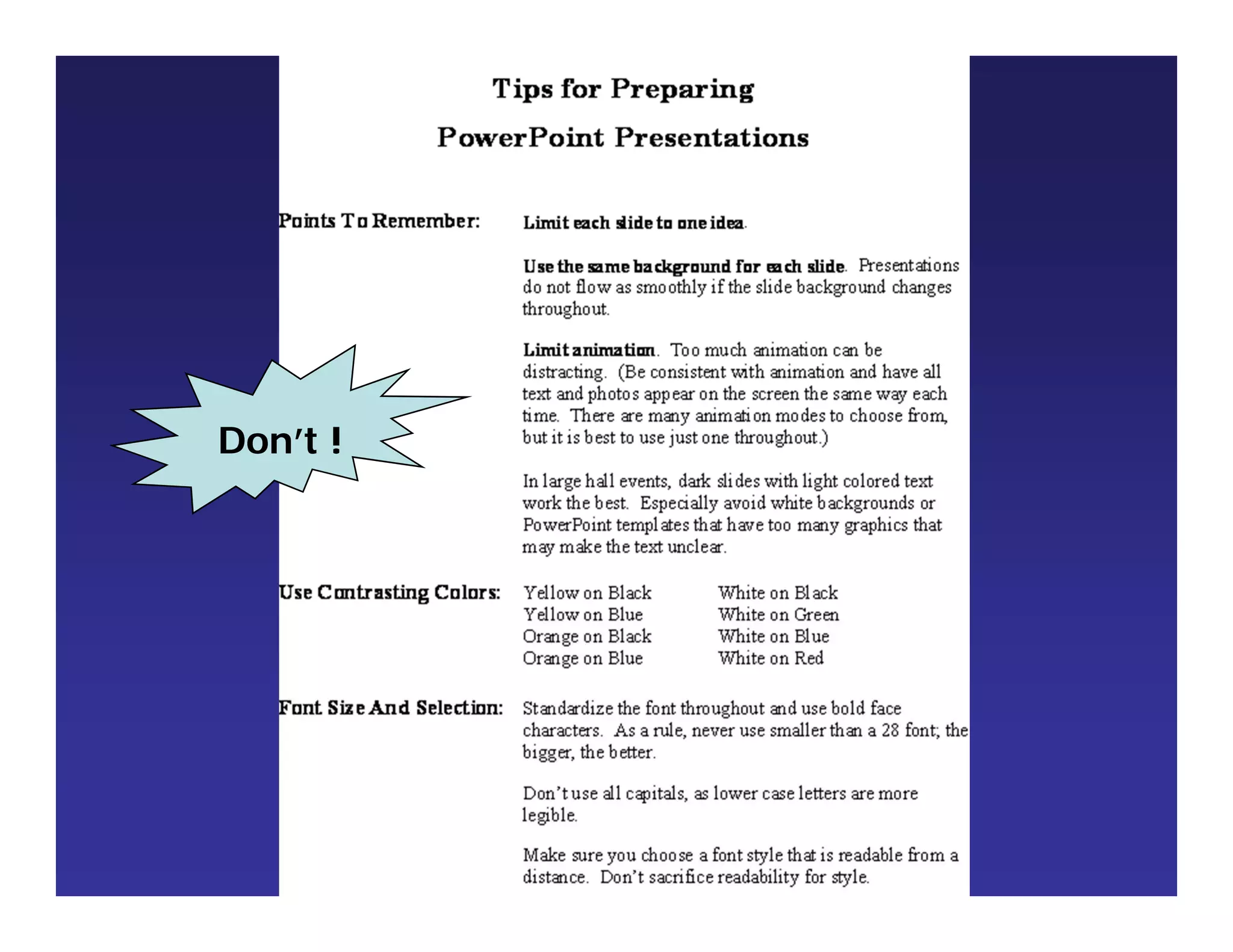 Powerpoint guidelines | PDF