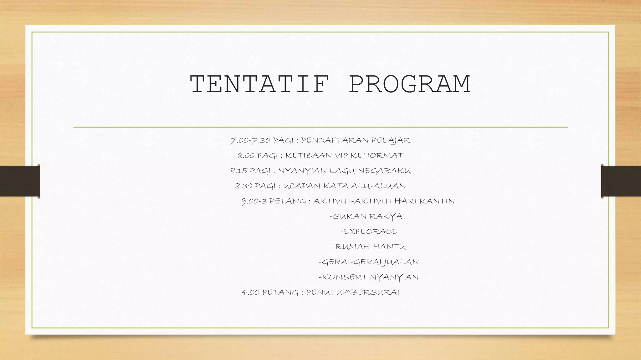 Powerpoint hari kantin | PPTX