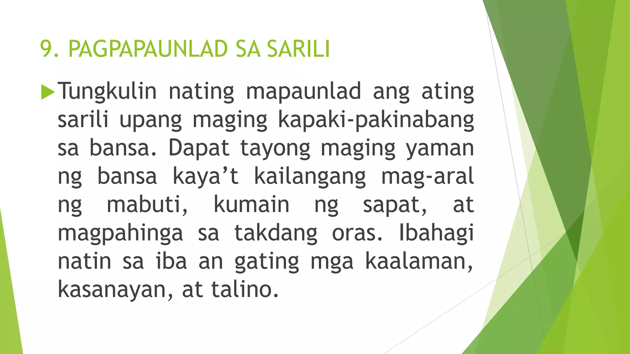 ARALIN 24- MGA TUNGKULIN O PANANAGUTAN NG MAMAMAYANG PILIPINO | PPTX