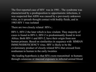 HIV/AIDS (IMMUNOLOGY) | PPTX