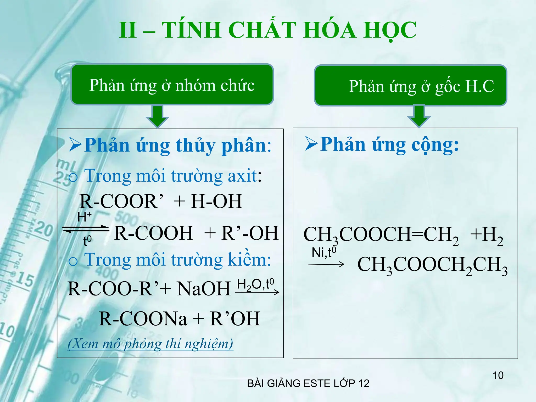Powerpoint Hoá 12 Tiết 02. Este.ppt