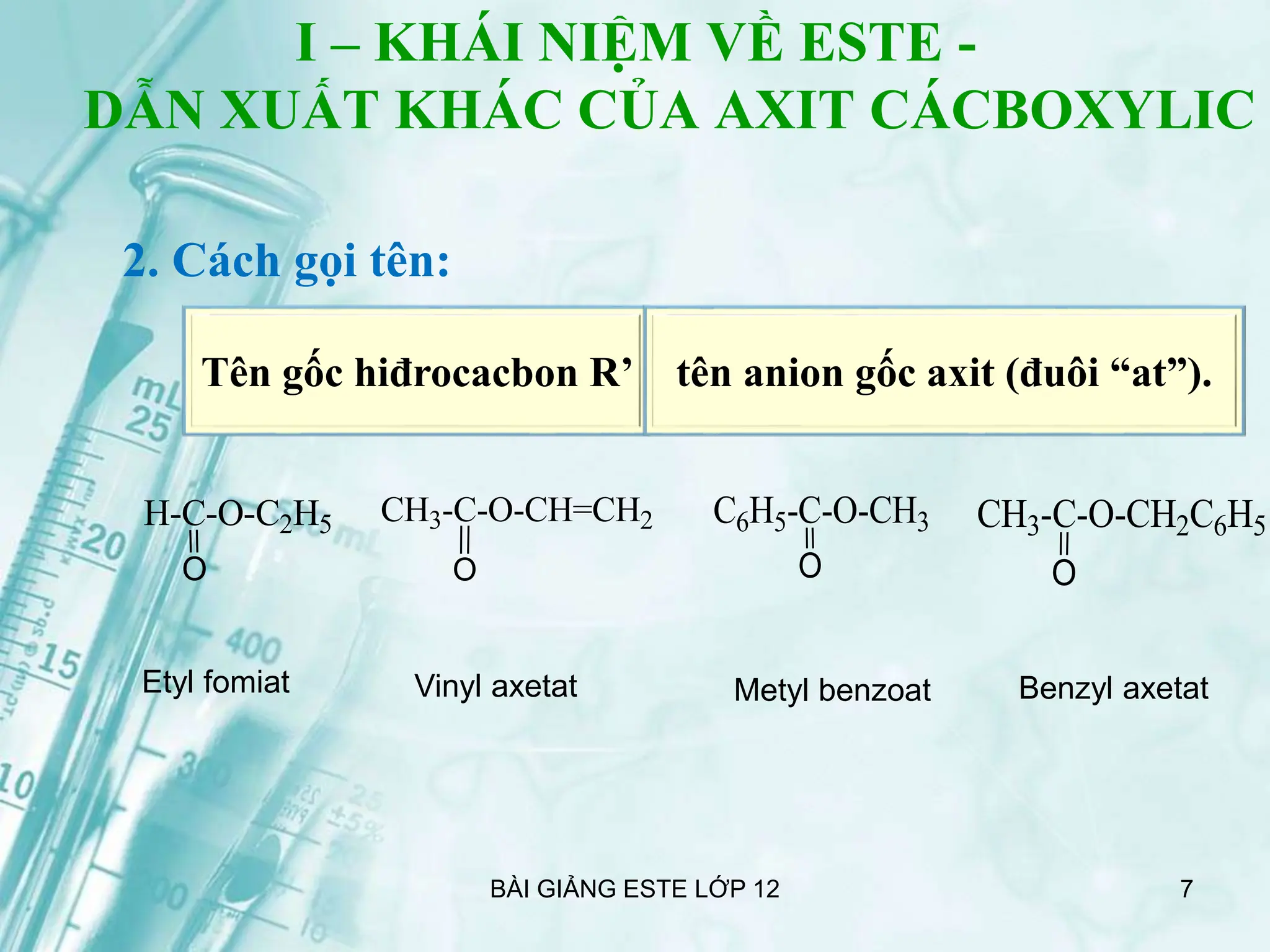 Powerpoint Hoá 12 Tiết 02. Este.ppt
