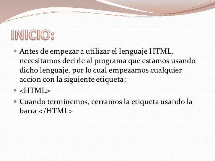 Inicio Al Html 