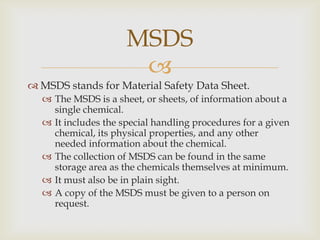 John Gustafson; Chemical Hygene | PPT