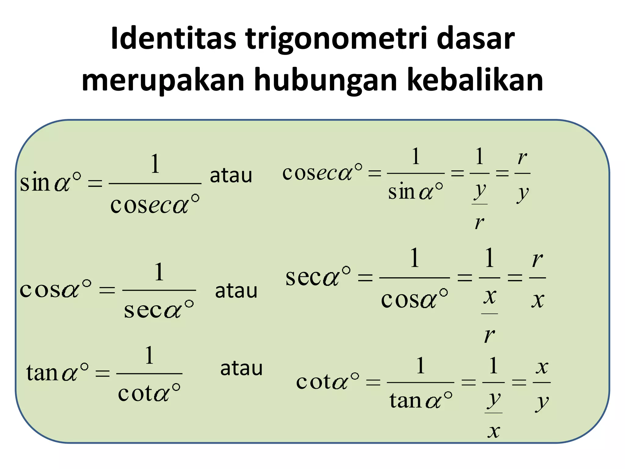 Power point identitas trigonometri | PPTX