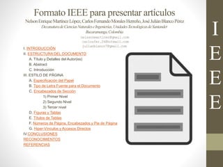 FORMATO NORMAS IEEE | PPTX