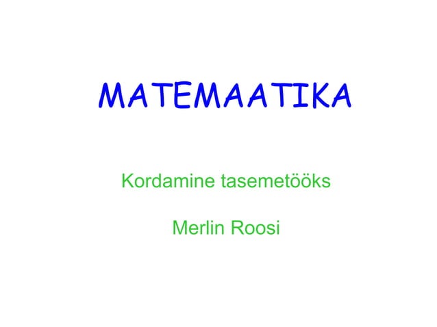 Power Pointi Esitlus Matemaatika | PPT