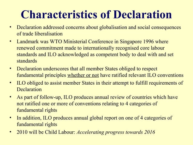Power point ilo_and_core_labour_standards | PPT