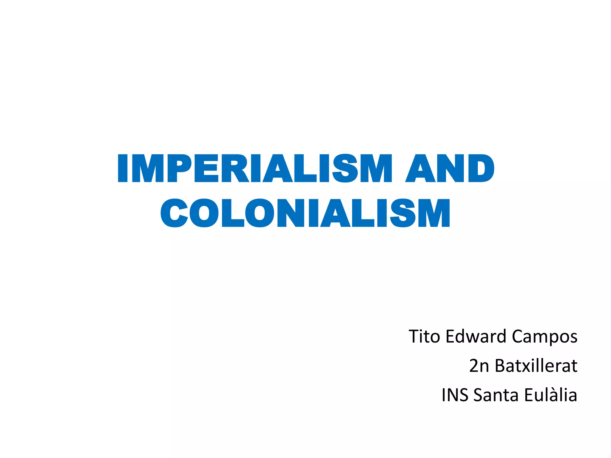 Power point imperialismo y colonialismo | PPTX